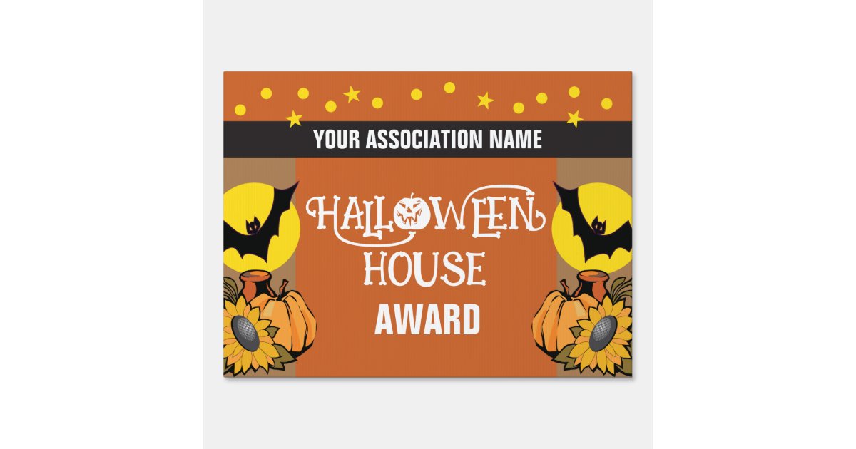 Halloween House Decoration Award for Neighborhood Sign | Zazzle