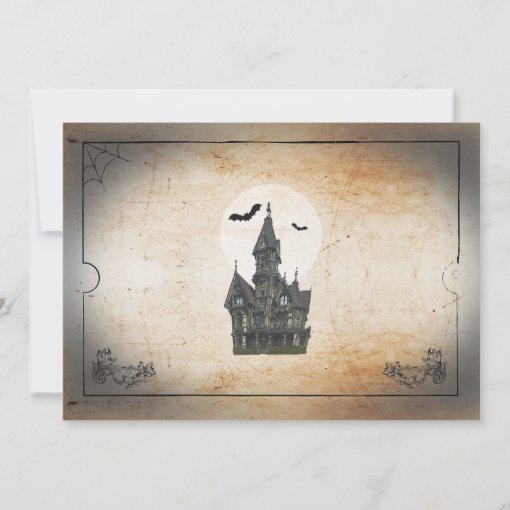 Halloween House Party Invite Horror Spooky Ticket | Zazzle