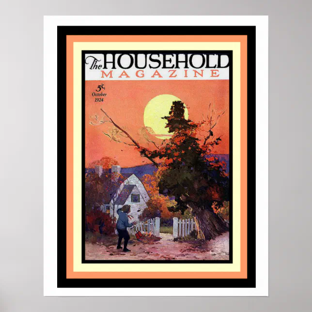 Halloween Household Magazine Cover Poster 16 x 20 | Zazzle