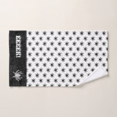 Halloween Huge Spider Pattern Black/White Bath Towel Set | Zazzle