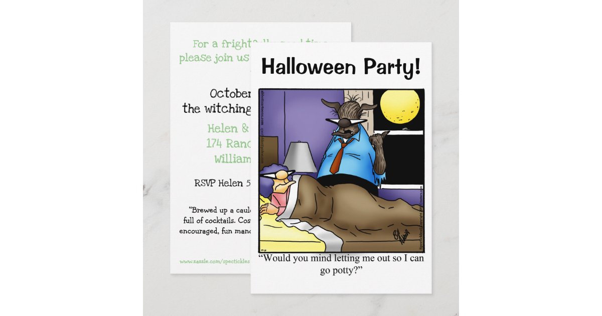 Halloween Humor Party Invitations "Spectickles" | Zazzle