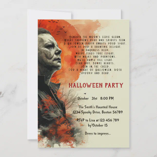 Halloween I Poem Invitation | Zazzle