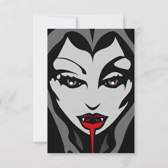 Halloween Invitation Custom Halloween Vampire Card | Zazzle