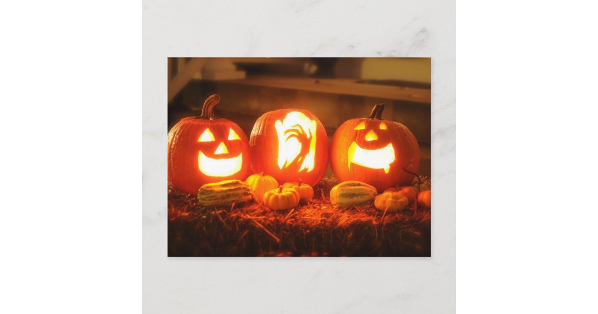 Halloween Jack O Lantern Postcard | Zazzle