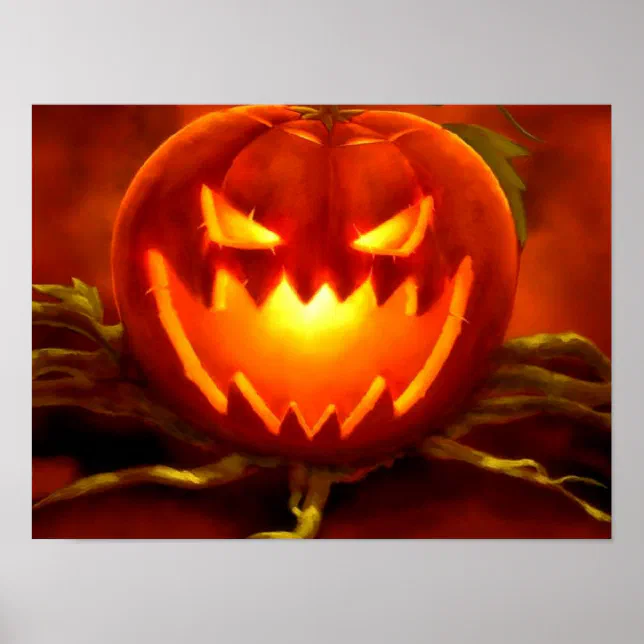 Halloween Jack O Lantern Poster | Zazzle