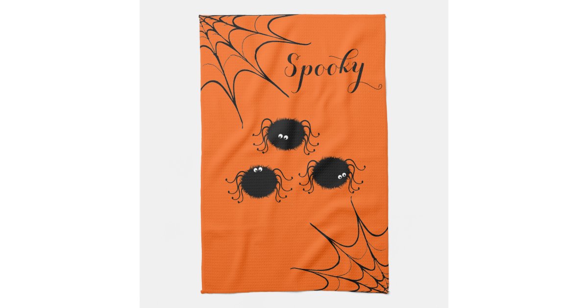 Halloween Kitchen Towel-Dancing Spiders Kitchen Towel | Zazzle