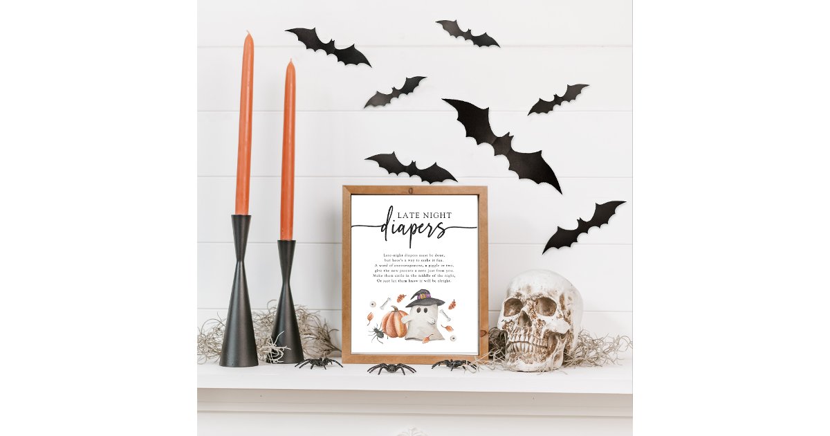 Halloween Late Night Diapers Poster | Zazzle