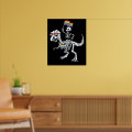 Halloween LGBT T Rex Dinosaur Skeleton Gay Pride Poster | Zazzle
