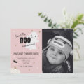 Halloween Little Boo Baby Birth Photo Announcement | Zazzle