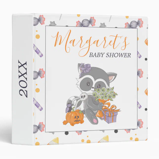 Halloween Little Boo Baby Shower Photo Album 3 Ring Binder | Zazzle