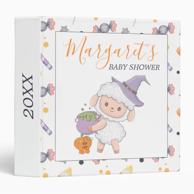 Halloween Little Lambo Boo Baby Shower Photo Album 3 Ring Binder | Zazzle