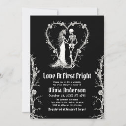 Halloween Love At First Fright Part Bridal Shower Invitation | Zazzle