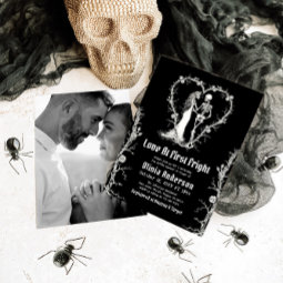 Halloween Love At First Fright Part Bridal Shower Invitation | Zazzle