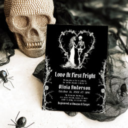 Halloween Love At First Fright Part Bridal Shower Invitation | Zazzle