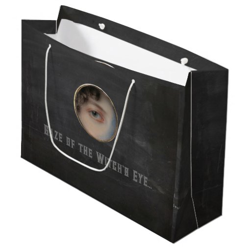 Halloween Macabre Creepy Witch Eye Large Gift Bag | Zazzle
