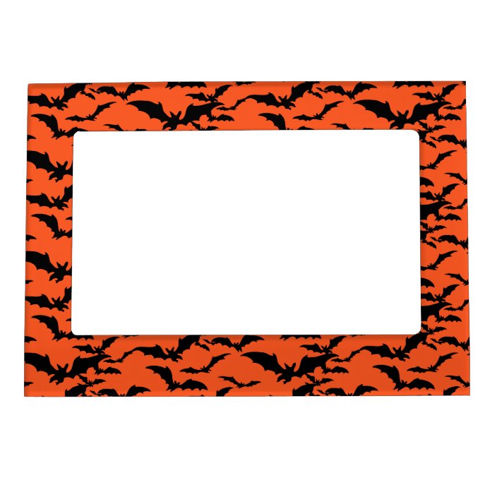 Halloween Magnet Picture Frame-Bats | Zazzle.com