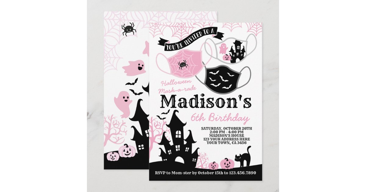 Halloween Mask-a-rade Invitation | Zazzle
