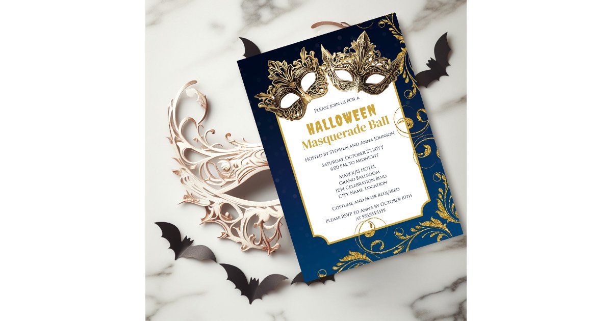 Halloween Masquerade Ball Invitation | Zazzle