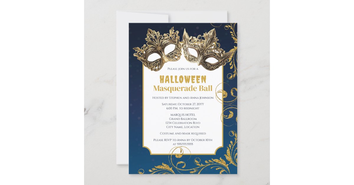 Halloween Masquerade Ball Invitation | Zazzle