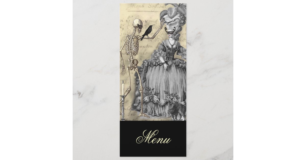 Halloween Masquerade Ball Menu | Zazzle