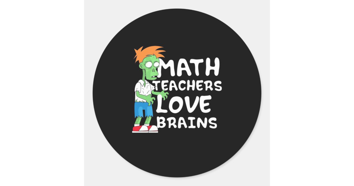 Halloween Math Teacher Love Classic Round Sticker | Zazzle