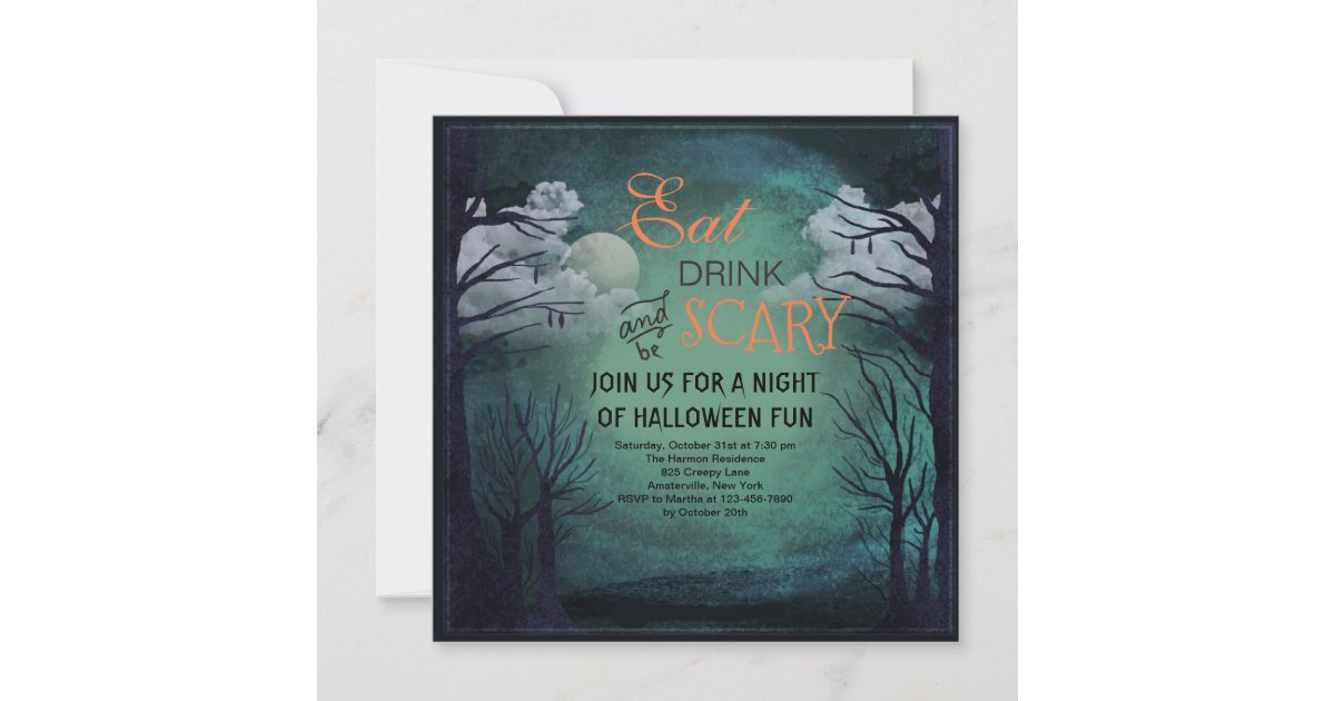 Halloween Midnight Invitation | Zazzle