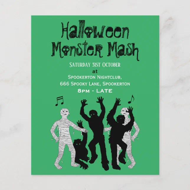 Halloween Monster Mash Dance Party Flyer | Zazzle
