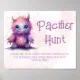 Halloween Monster Pacifier Hunt Baby Shower Game Poster | Zazzle