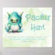 Halloween Monster Pacifier Hunt Baby Shower Game Poster | Zazzle