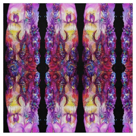 Halloween Magic Purple Fabric | Zazzle