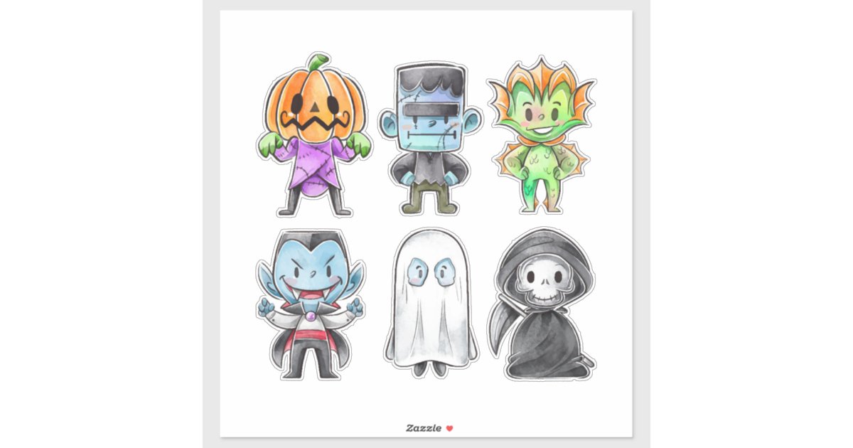 Halloween Monsters Sticker | Zazzle