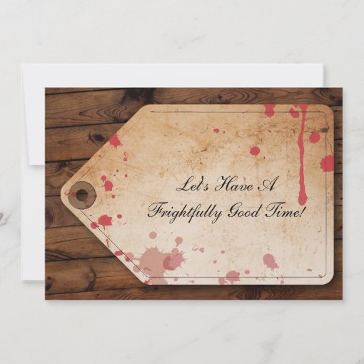 Halloween Morgue Toe Tag Ticket Fun Party Invite | Zazzle