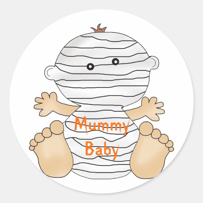 Halloween Mummy Baby Fun Stickers | Zazzle.com