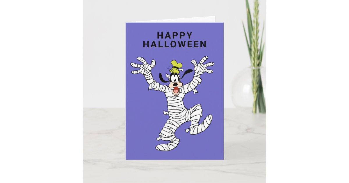 Halloween Mummy Goofy Card | Zazzle