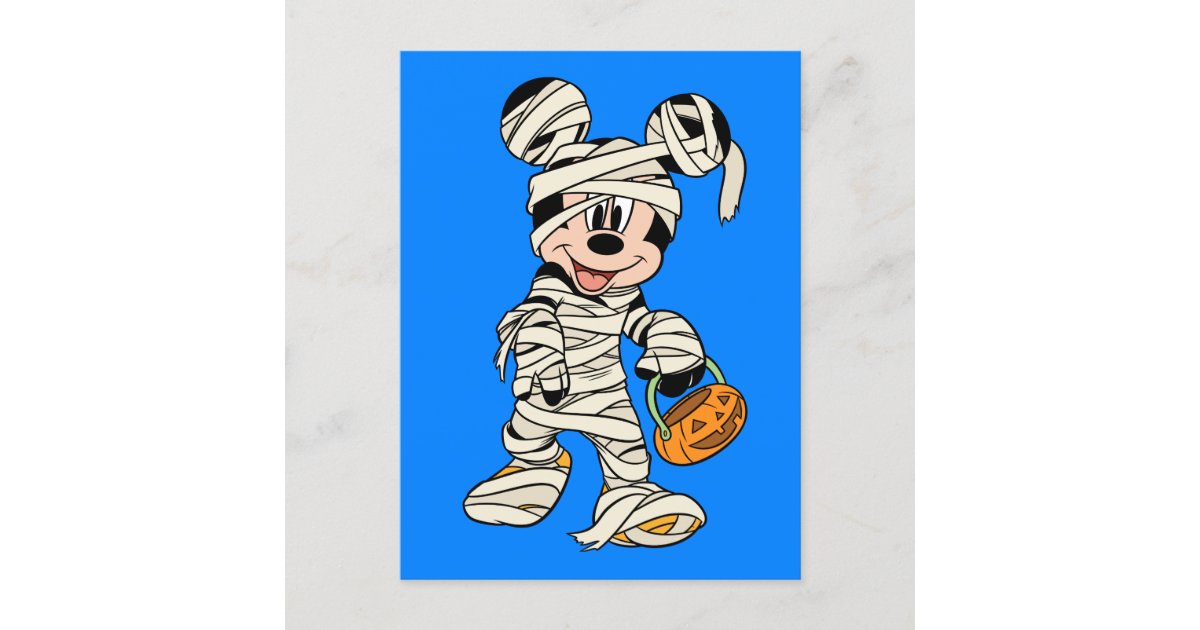 Halloween Mummy Mickey Mouse Postcard | Zazzle