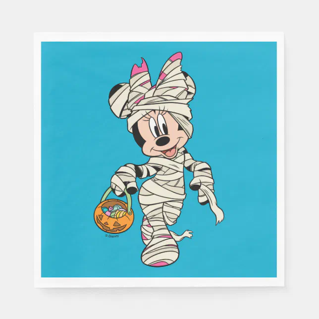 Halloween Mummy Minnie Mouse Napkins | Zazzle
