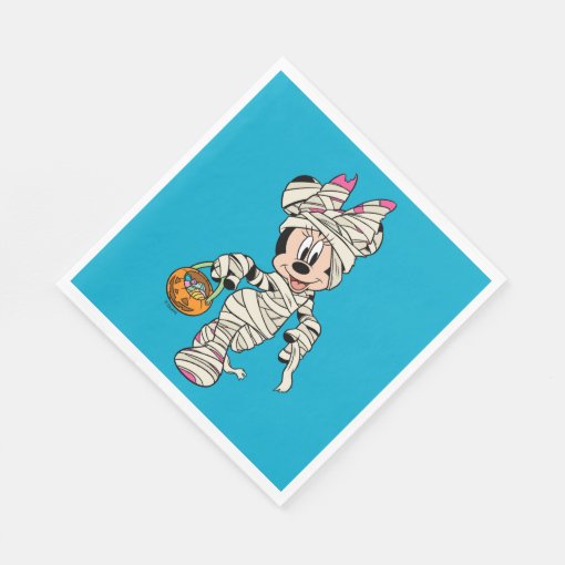 Halloween Mummy Minnie Mouse Napkins | Zazzle