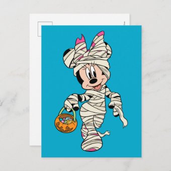 Halloween Mummy Minnie Mouse Postcard | Zazzle