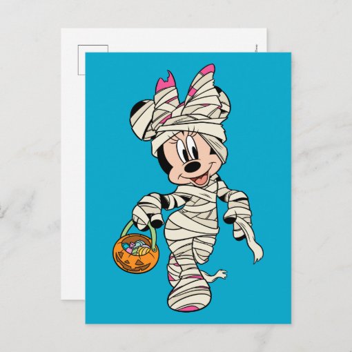 Halloween Mummy Minnie Mouse Postcard | Zazzle