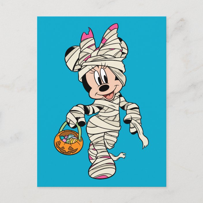 Halloween Mummy Minnie Mouse Postcard | Zazzle.com