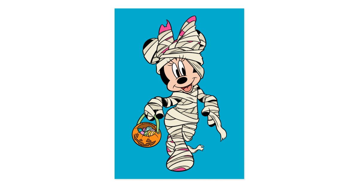 Halloween Mummy Minnie Mouse Postcard | Zazzle.com