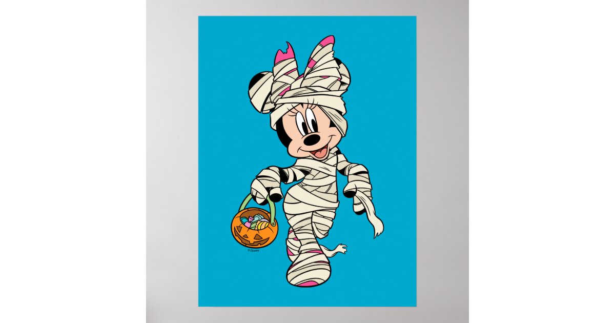 Halloween Mummy Minnie Mouse Poster | Zazzle