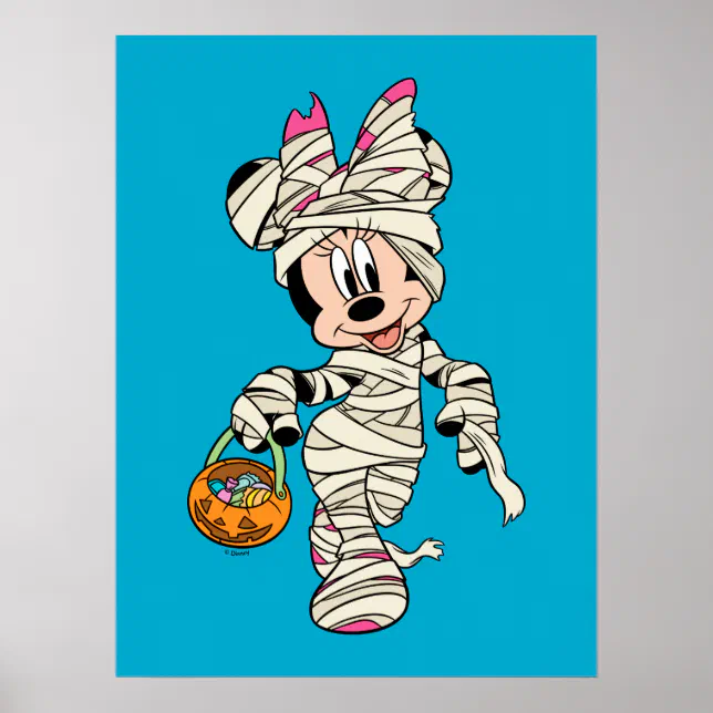 Halloween Mummy Minnie Mouse Poster | Zazzle