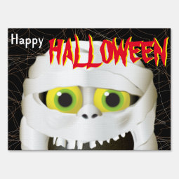 Halloween Mummy Monster Sign | Zazzle