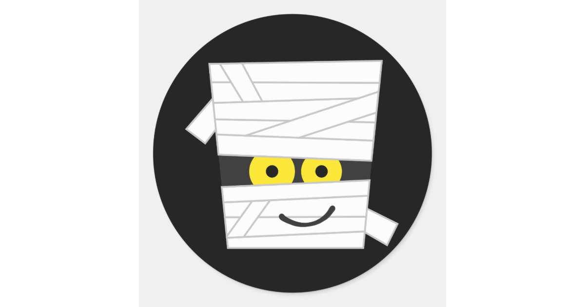 Halloween Mummy Tshirts and Gifts Classic Round Sticker | Zazzle