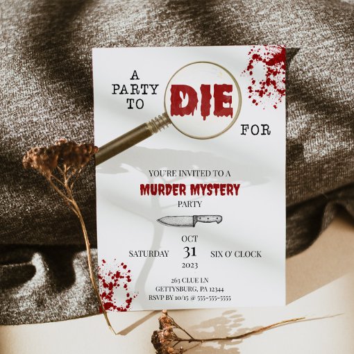 Halloween Murder Mystery Party Invitation | Zazzle Halloween Murder Mystery Party Invitation | Zazzle