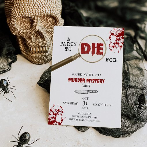 Halloween Murder Mystery Party Invitation | Zazzle Halloween Murder Mystery Party Invitation | Zazzle