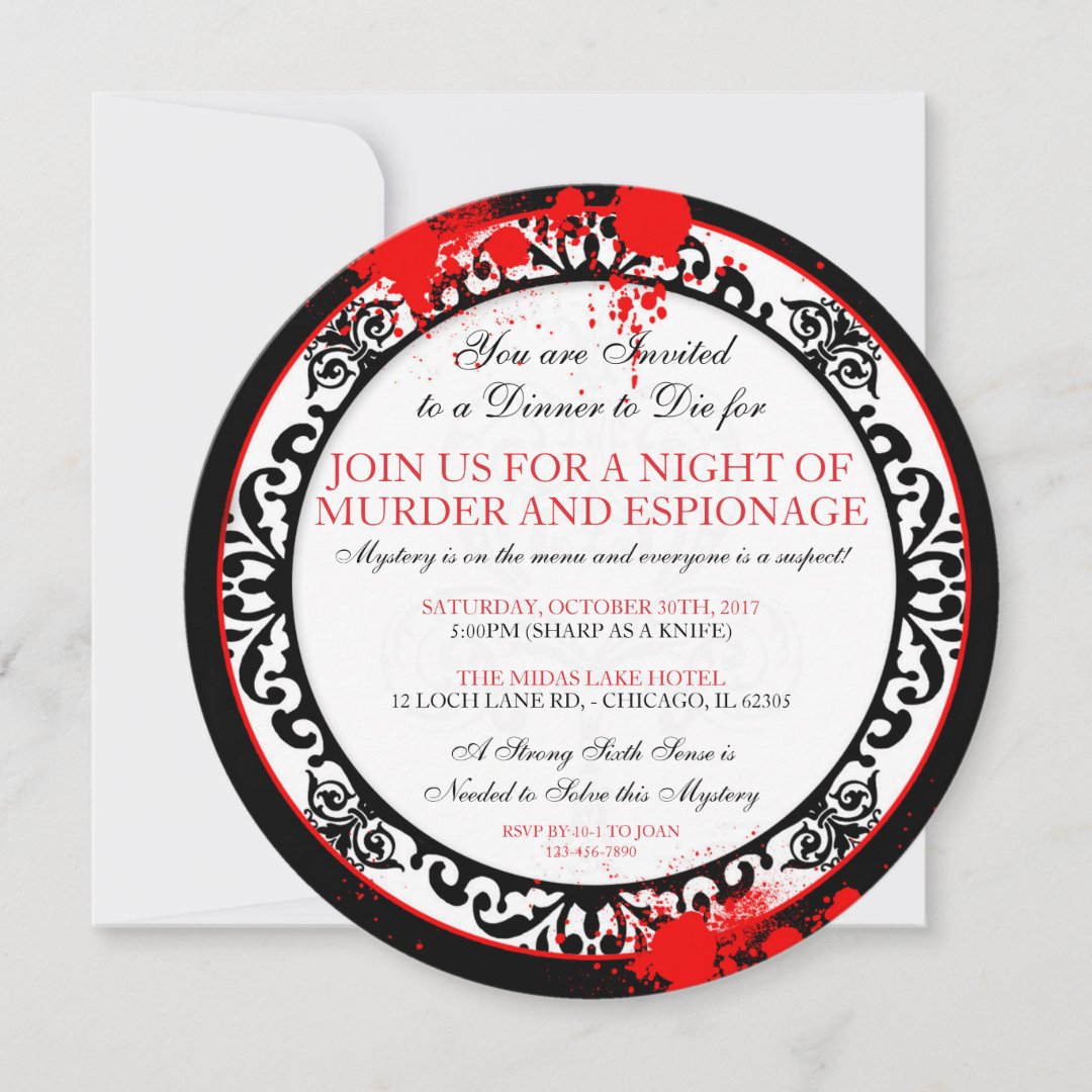 Halloween Murder Mystery Party Invitation | Zazzle
