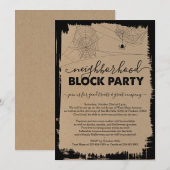 Halloween Neighborhood Block Party Invitation | Zazzle