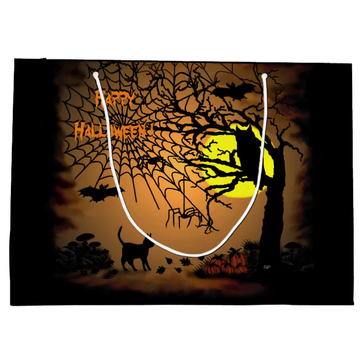 Halloween Night , Happy Halloween ! Large Gift Bag | Zazzle